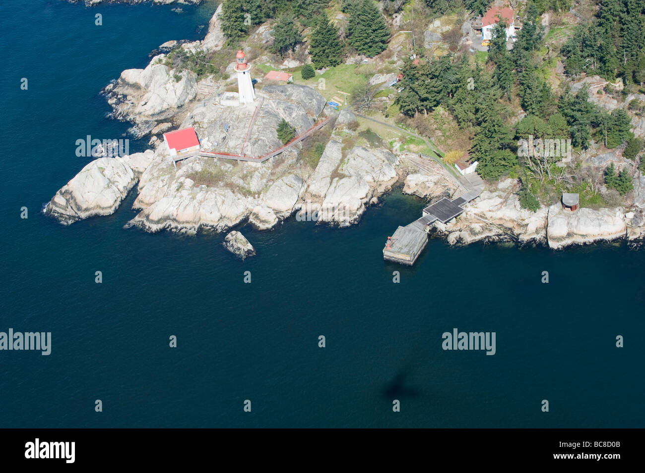 aerial view of Point Atkinson lighthouse Vancouver British Columbia ...