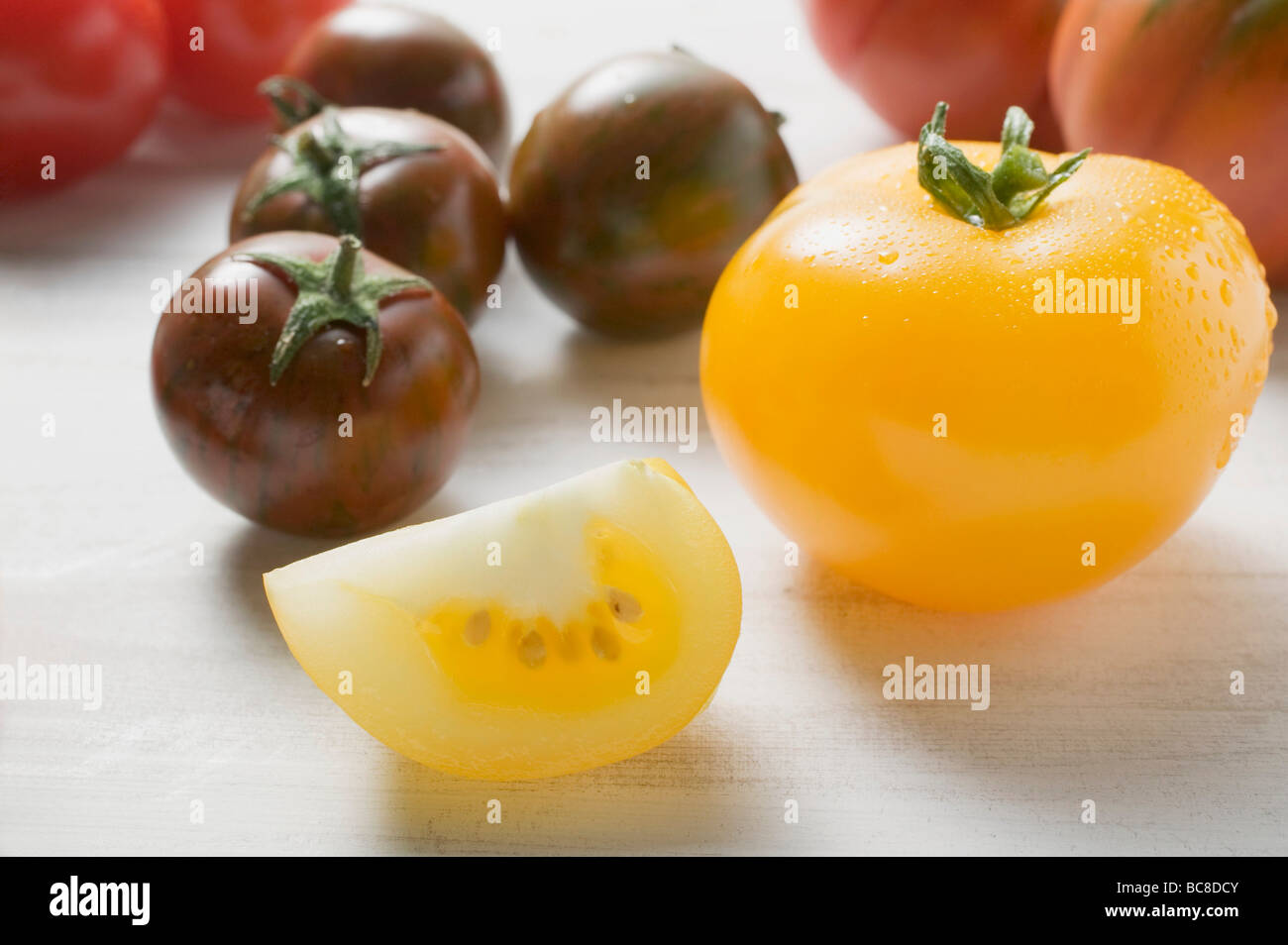 Various types of tomatoes Stock Photo - Alamy