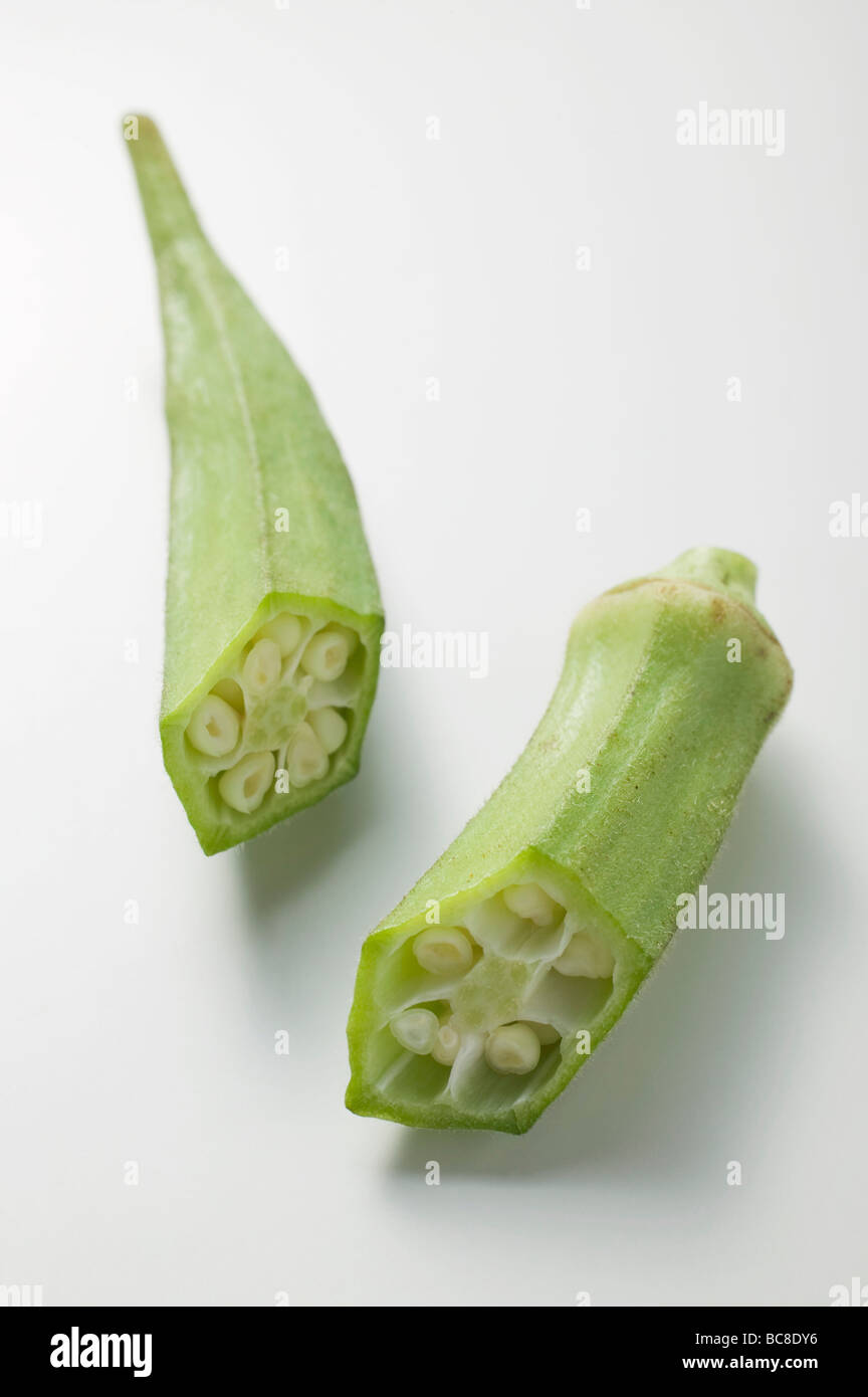 Okra cut in half hi-res stock photography and images - Alamy