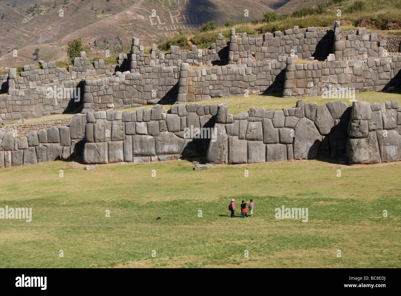 Peru, Sacsayhuaman, near Cuzco, Inca fortification Stock Photo - Alamy