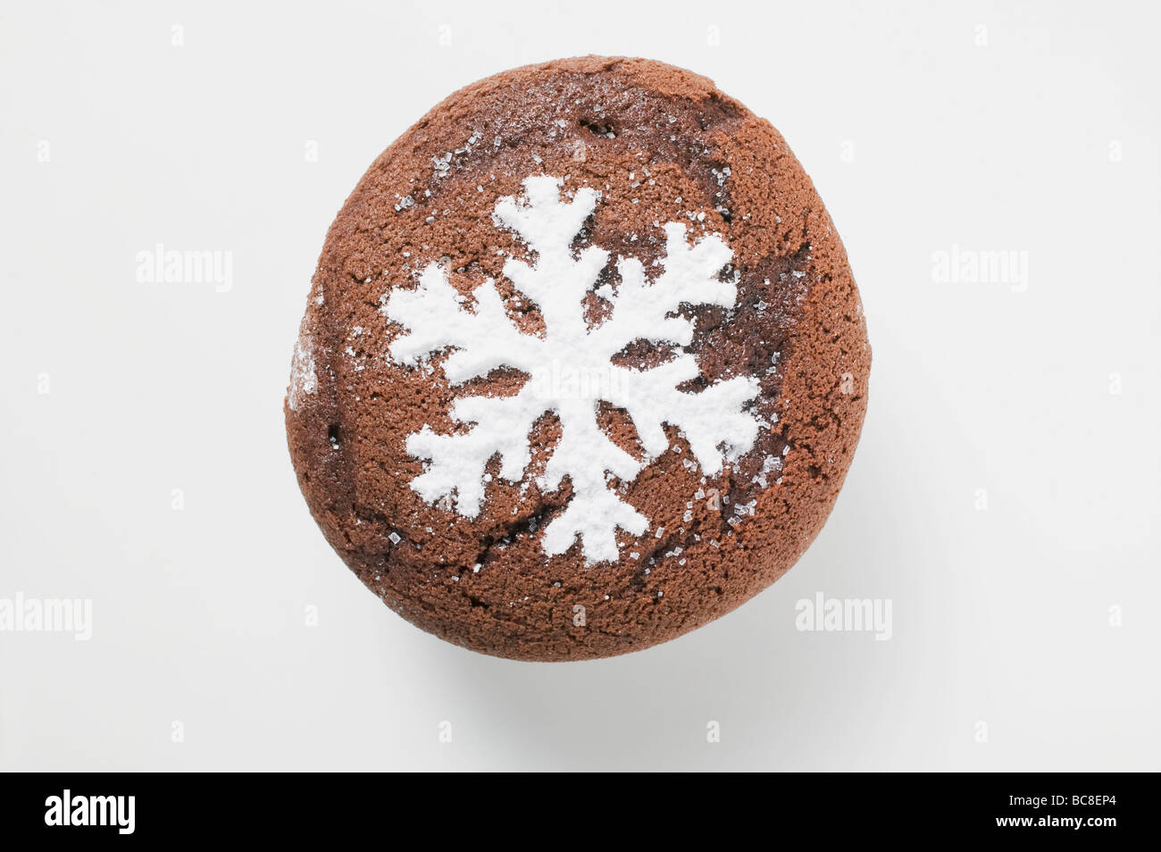 Chocolate muffin from above (Christmas Stock Photo - Alamy