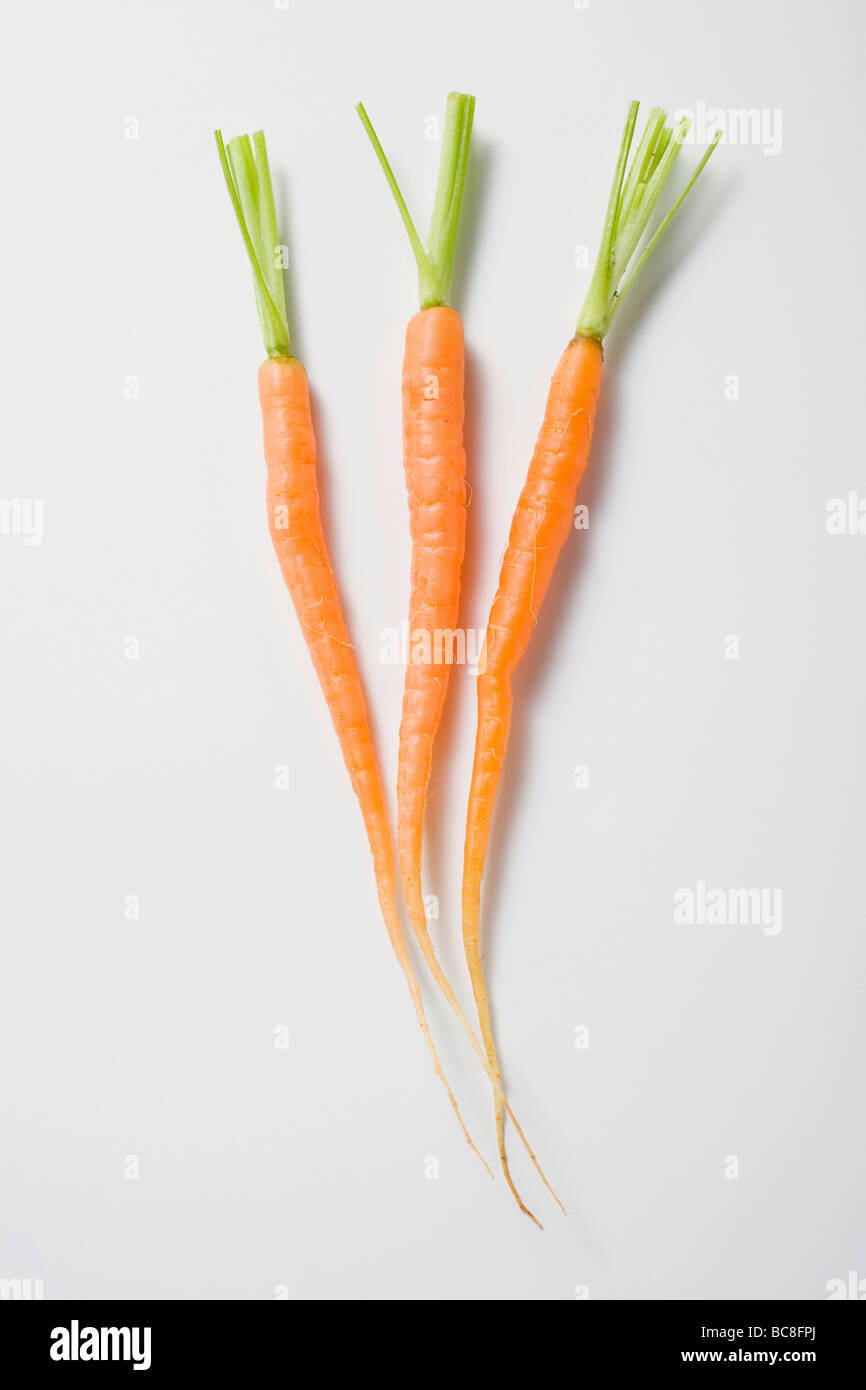 Three young carrots Stock Photo - Alamy