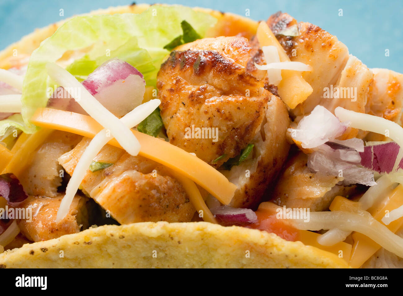 Chicken taco (close-up Stock Photo - Alamy