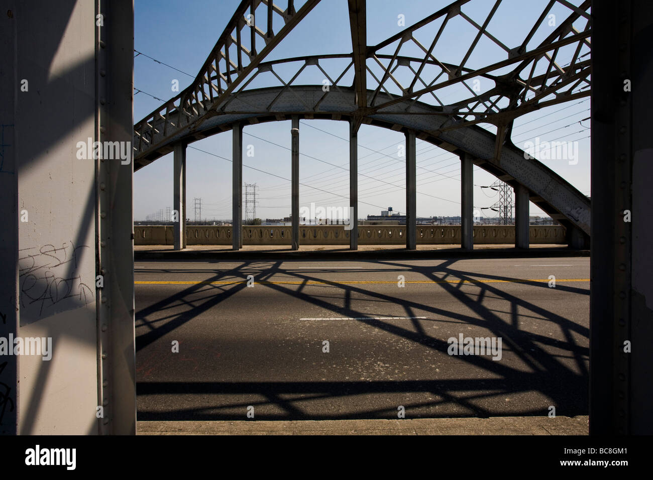 The Sixth Street Bridge over the Los Angeles River Downtown Los Angeles ...