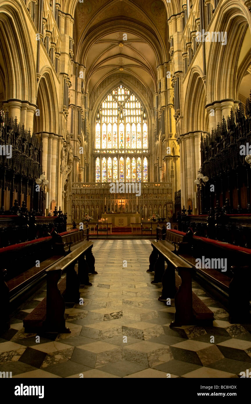 Interior of Beverley Minster, East Yorkshire Stock Photo - Alamy