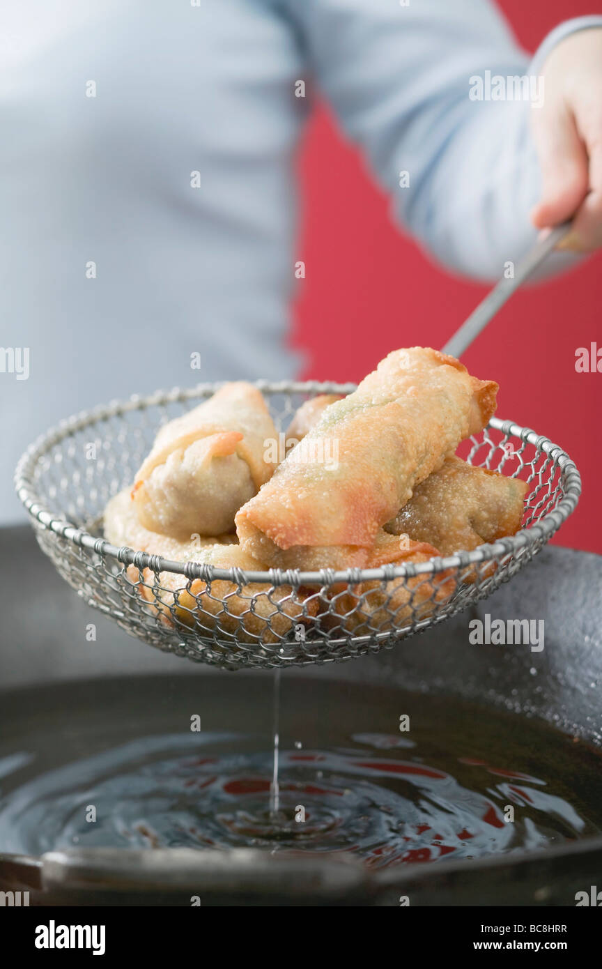 Homemade spring rolls made hi-res stock photography and images - Alamy