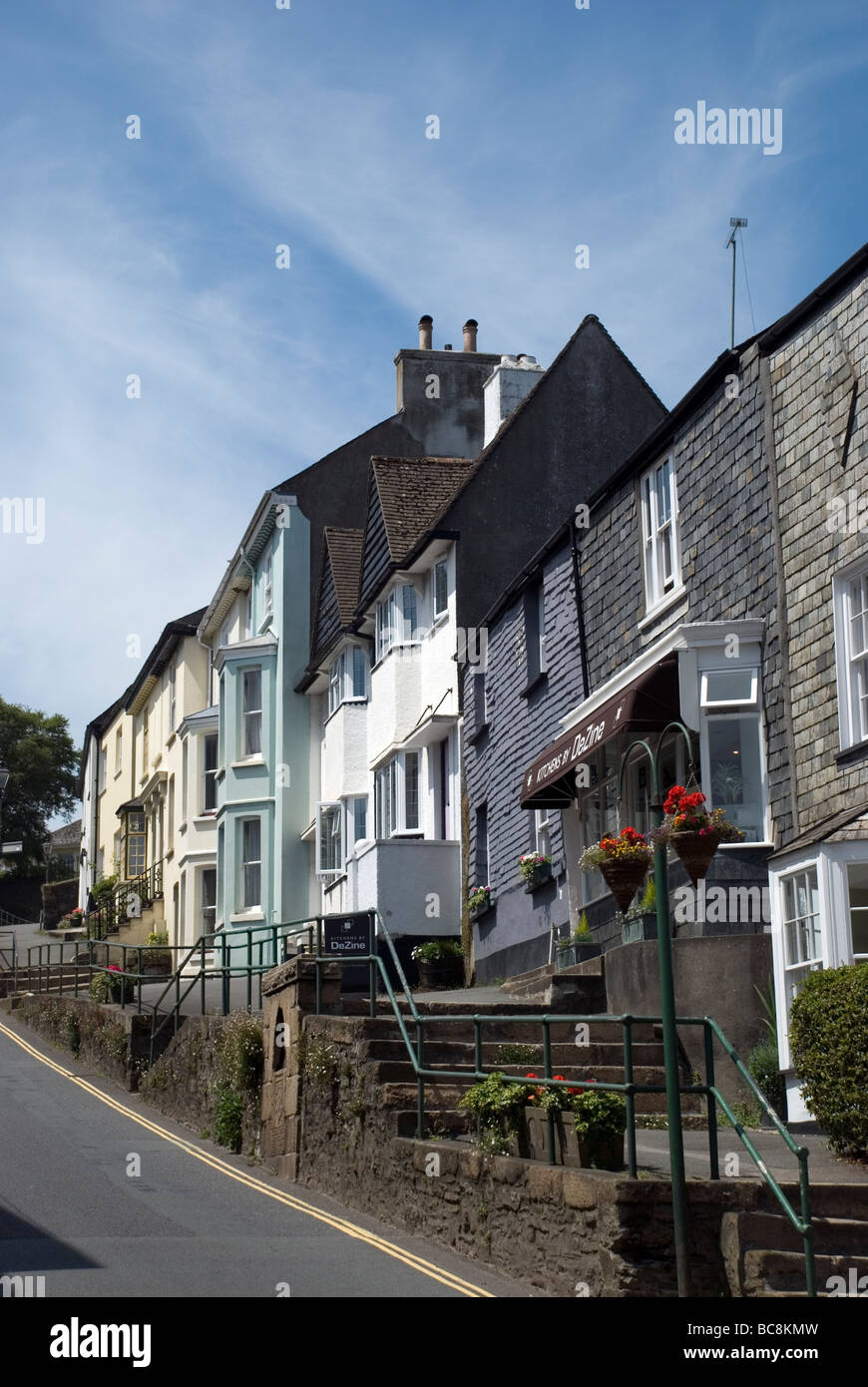 Traditional Devon housesin Modbury in South Devon, England.Traditional ...