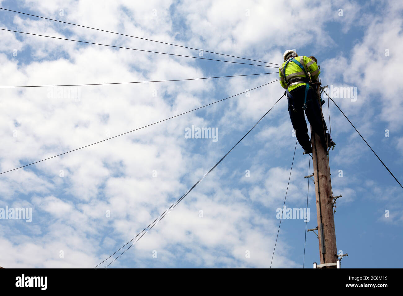 Telephone engineer pole work hi-res stock photography and images - Alamy