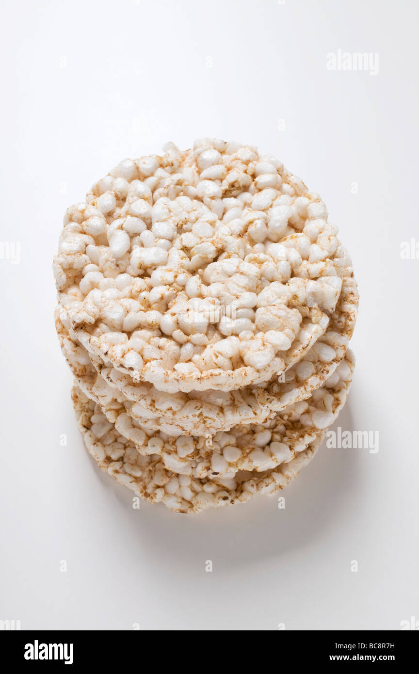 Rice cakes, stacked Stock Photo - Alamy