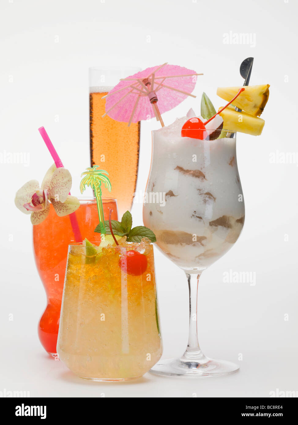 Four different cocktails Stock Photo - Alamy