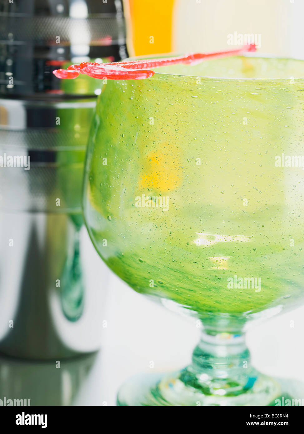 Green cocktail glass Stock Photo - Alamy
