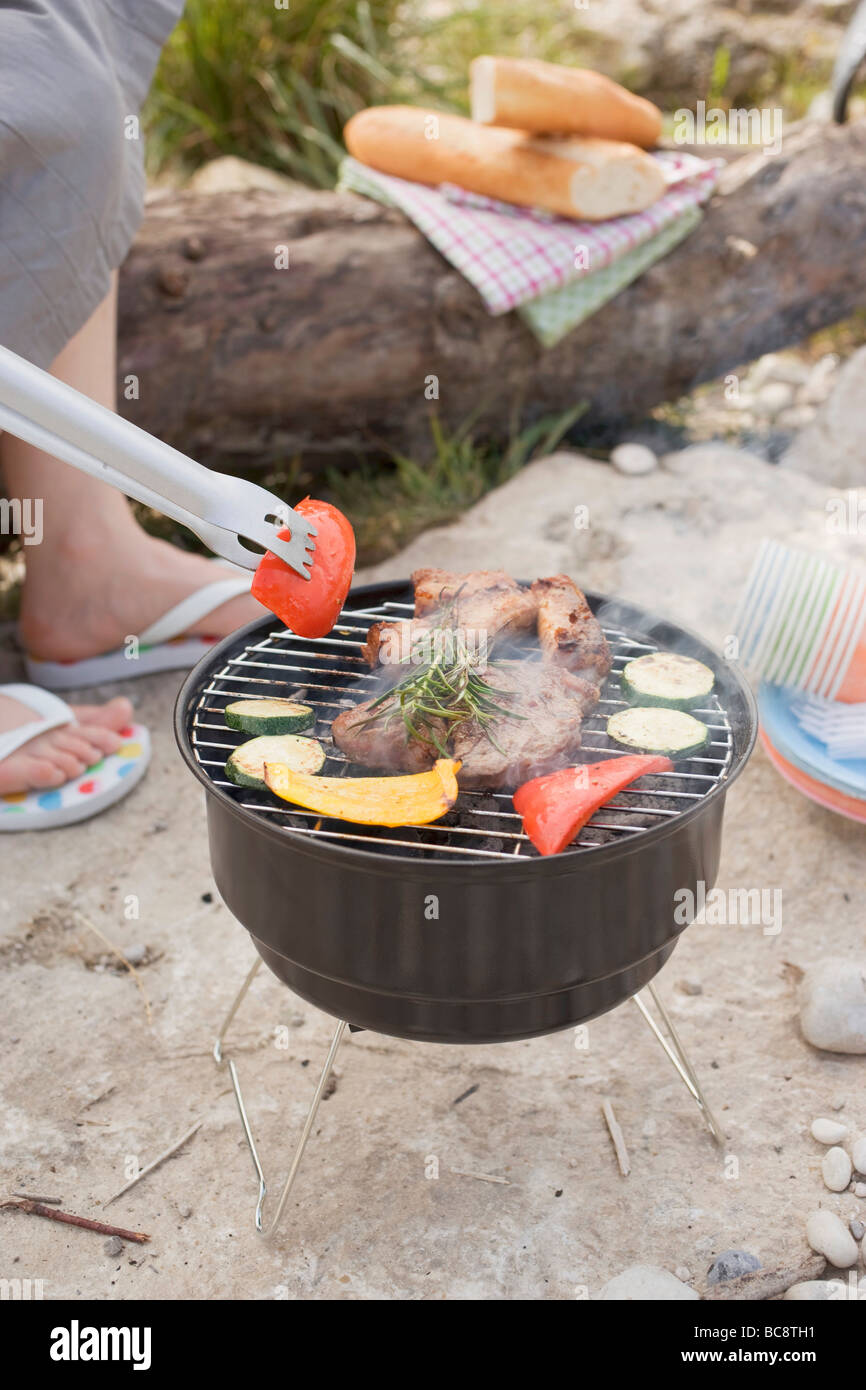 Barbecue on a river bank Stock Photo - Alamy