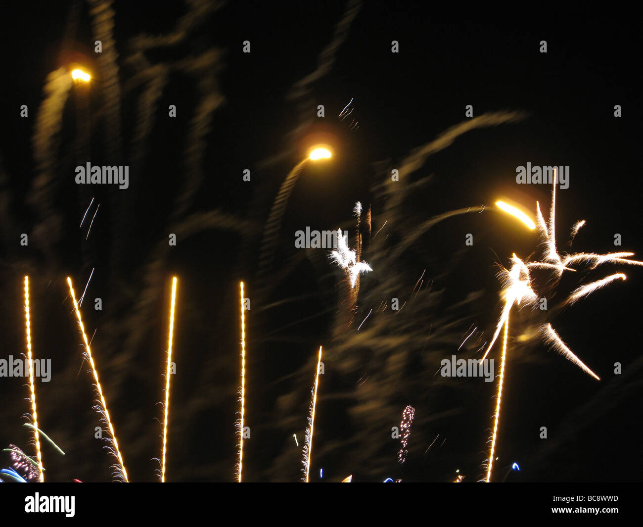 big fireworks display in night sky Stock Photo - Alamy