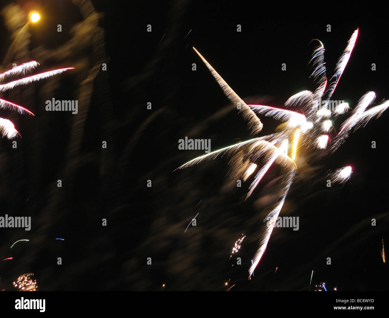 big fireworks display in night sky Stock Photo - Alamy