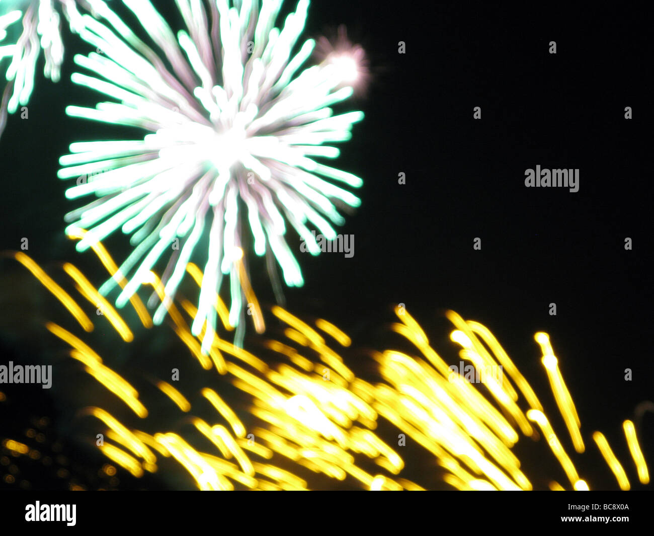 big fireworks display in night sky Stock Photo - Alamy