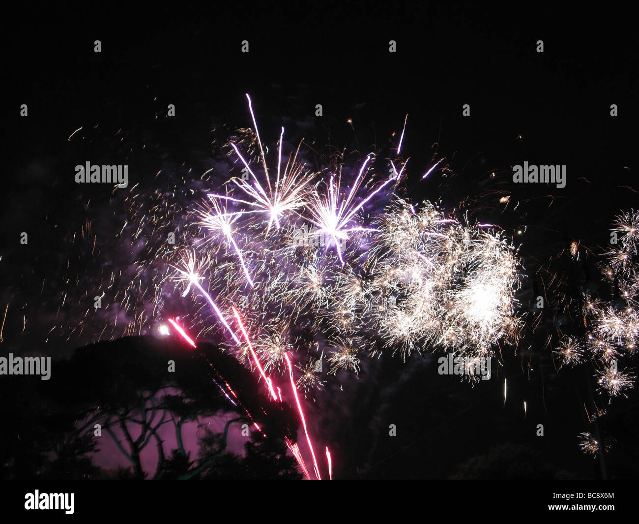 big fireworks display in night sky Stock Photo - Alamy