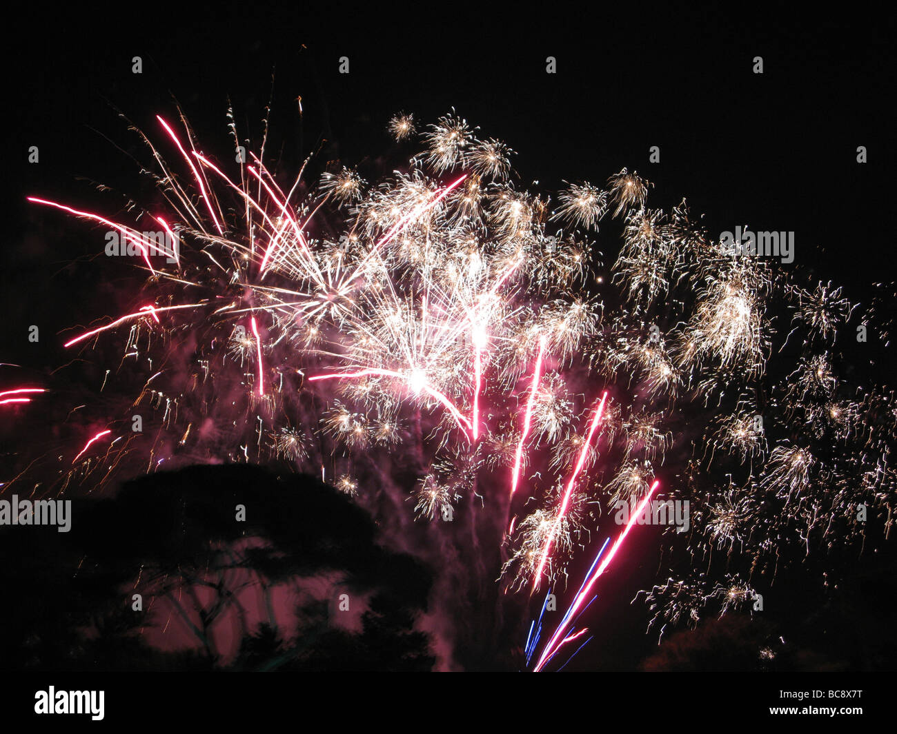 big fireworks display in night sky Stock Photo - Alamy