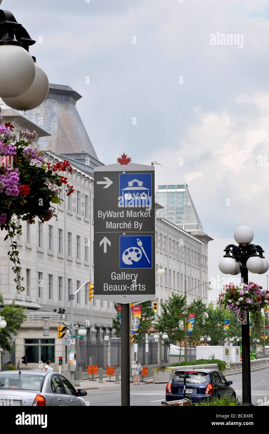 Street Sign - directions to ByWard Market and Gallery Beaux Arts in ...
