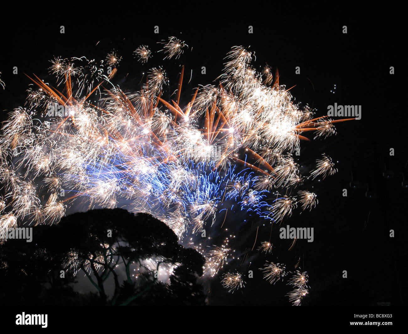 big fireworks display in night sky Stock Photo - Alamy