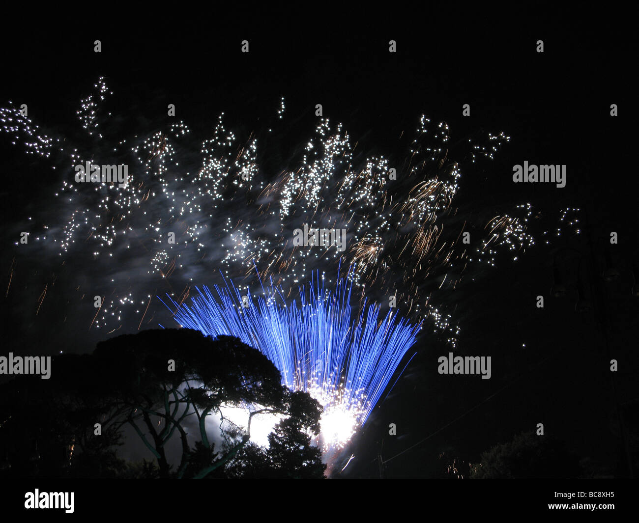 big fireworks display in night sky Stock Photo - Alamy