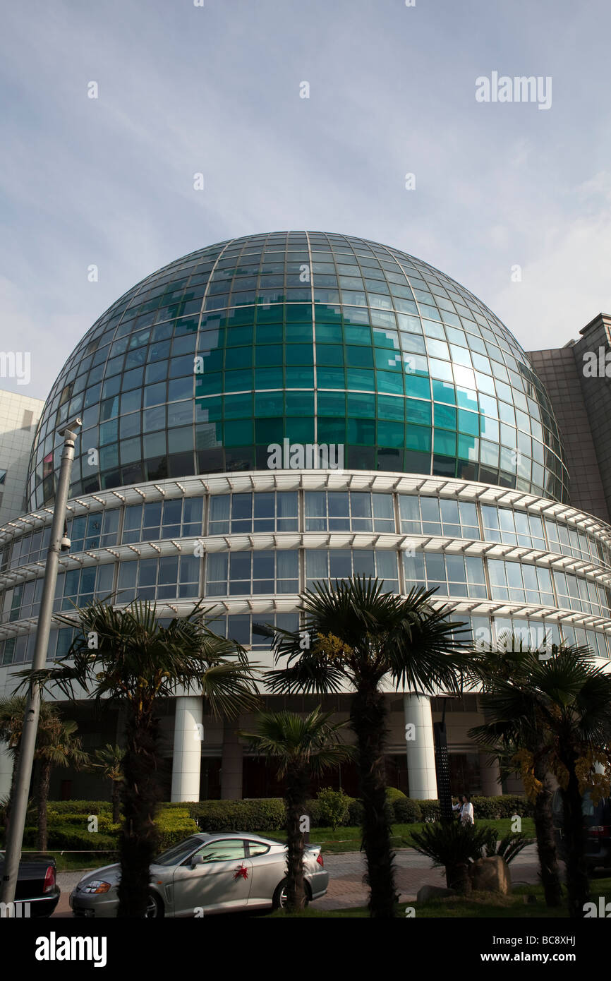 A view of the International Convention Center in Shanghai, China Stock ...