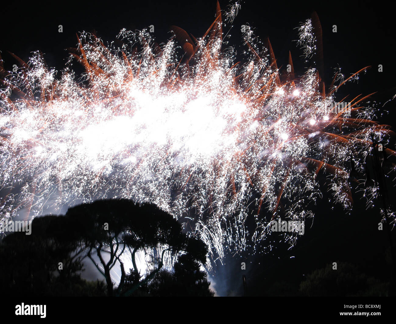 big fireworks display in night sky Stock Photo - Alamy