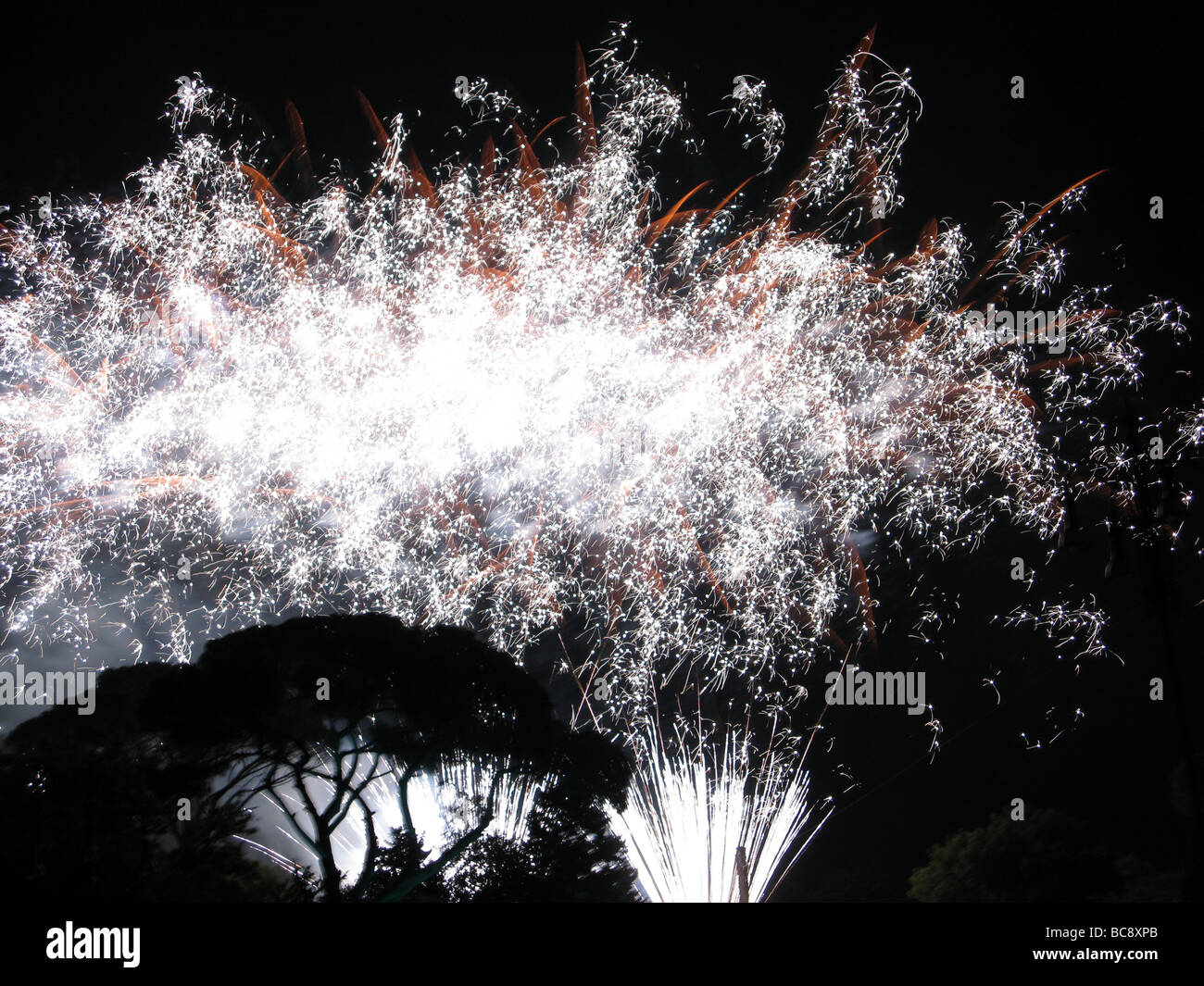 big fireworks display in night sky Stock Photo - Alamy