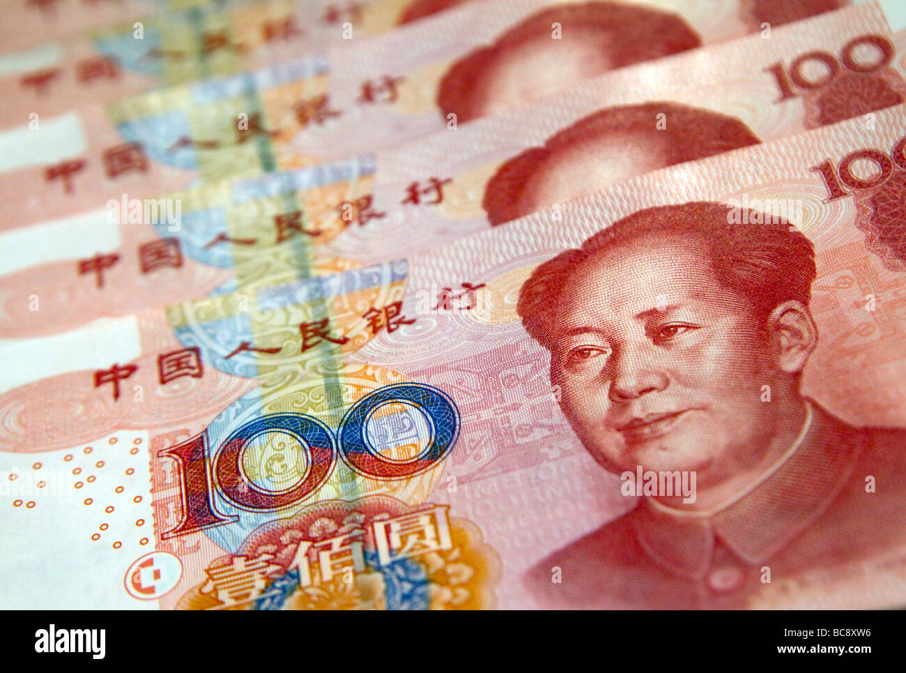 100 Yuan notes are seen in a staged photo Stock Photo - Alamy