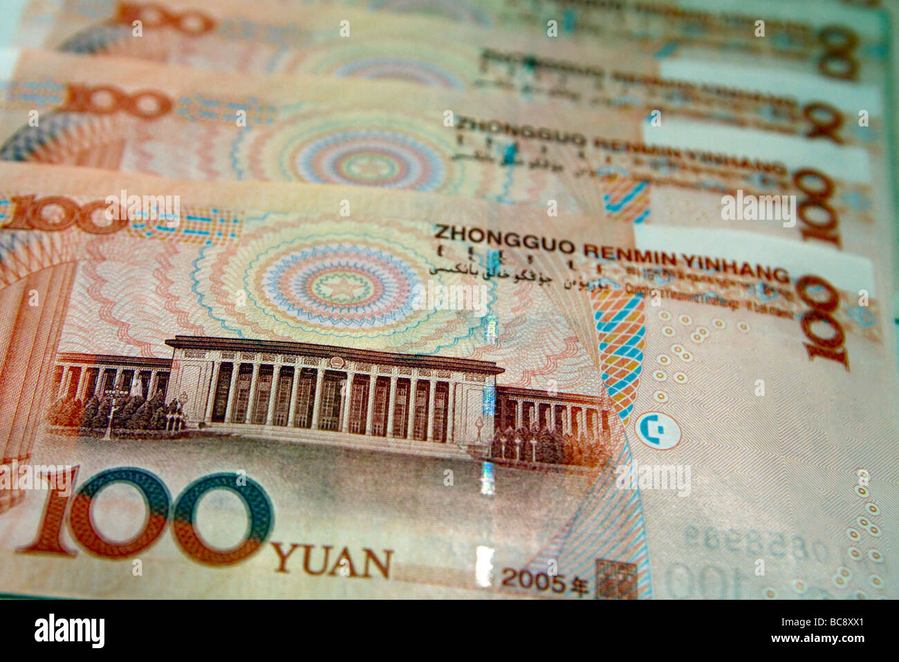 100 Yuan notes are seen in a staged photo Stock Photo - Alamy