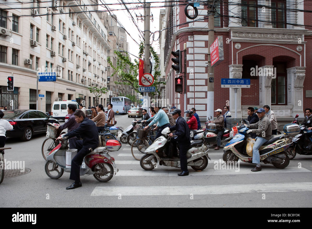 Motorbikes are seen in Shanghai, China Stock Photo - Alamy