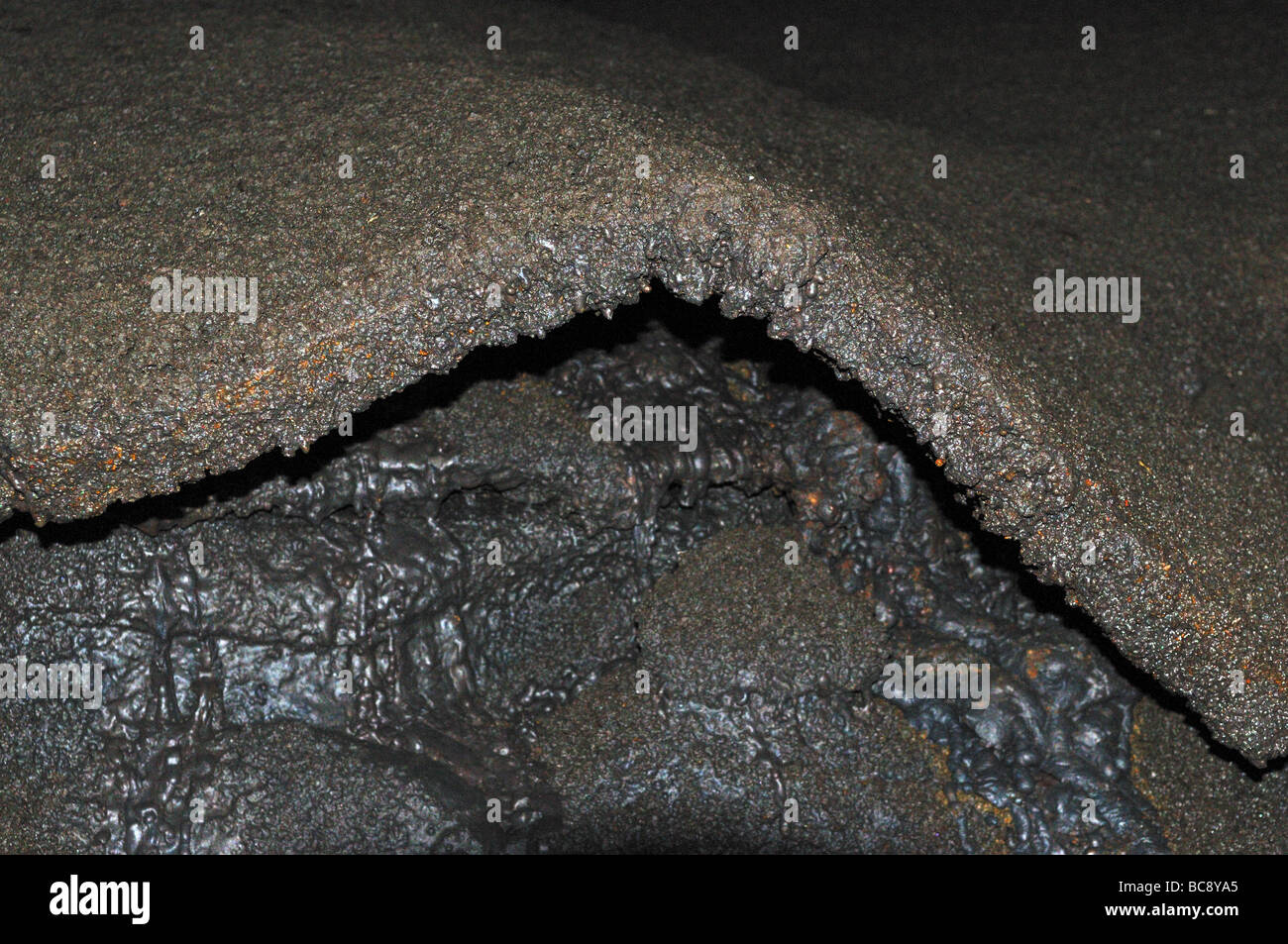 Crust of basalt lava, Hawaii, USA Stock Photo - Alamy