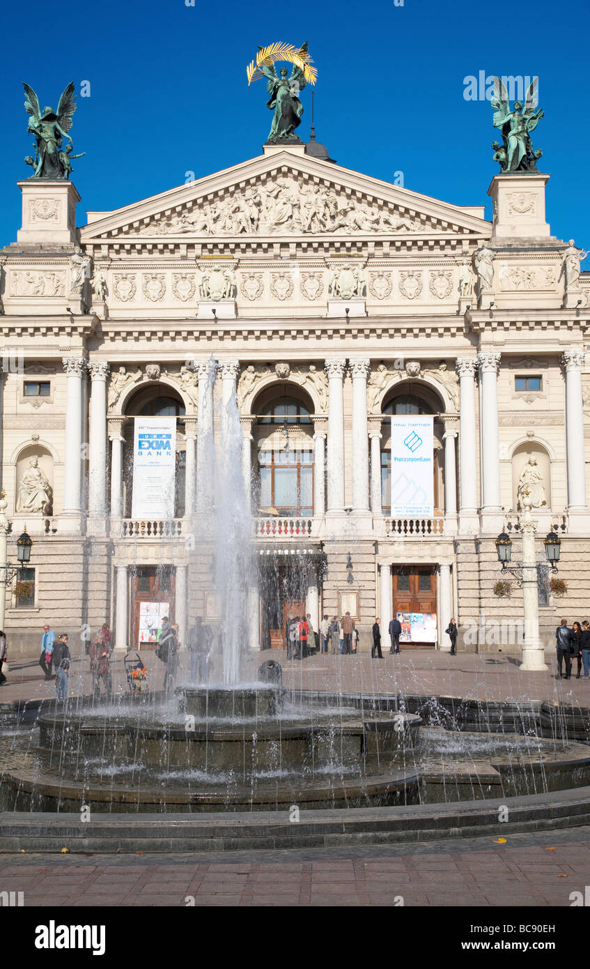 "Theatre of opera and ballet" in Lviv City (Ukraine Stock Photo - Alamy