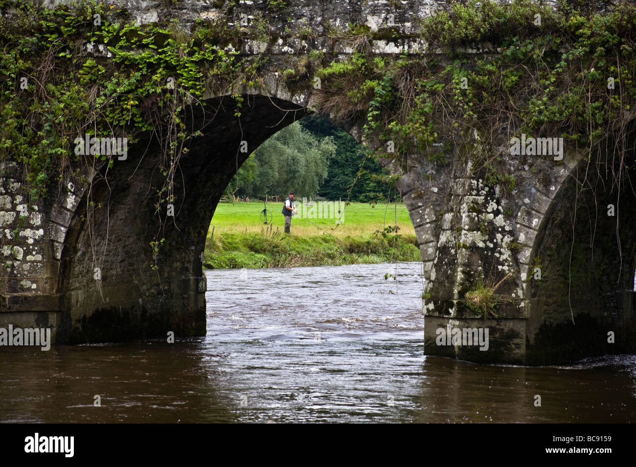 The ten arch stone bridge spanning the River Nore, Inistioge, County ...