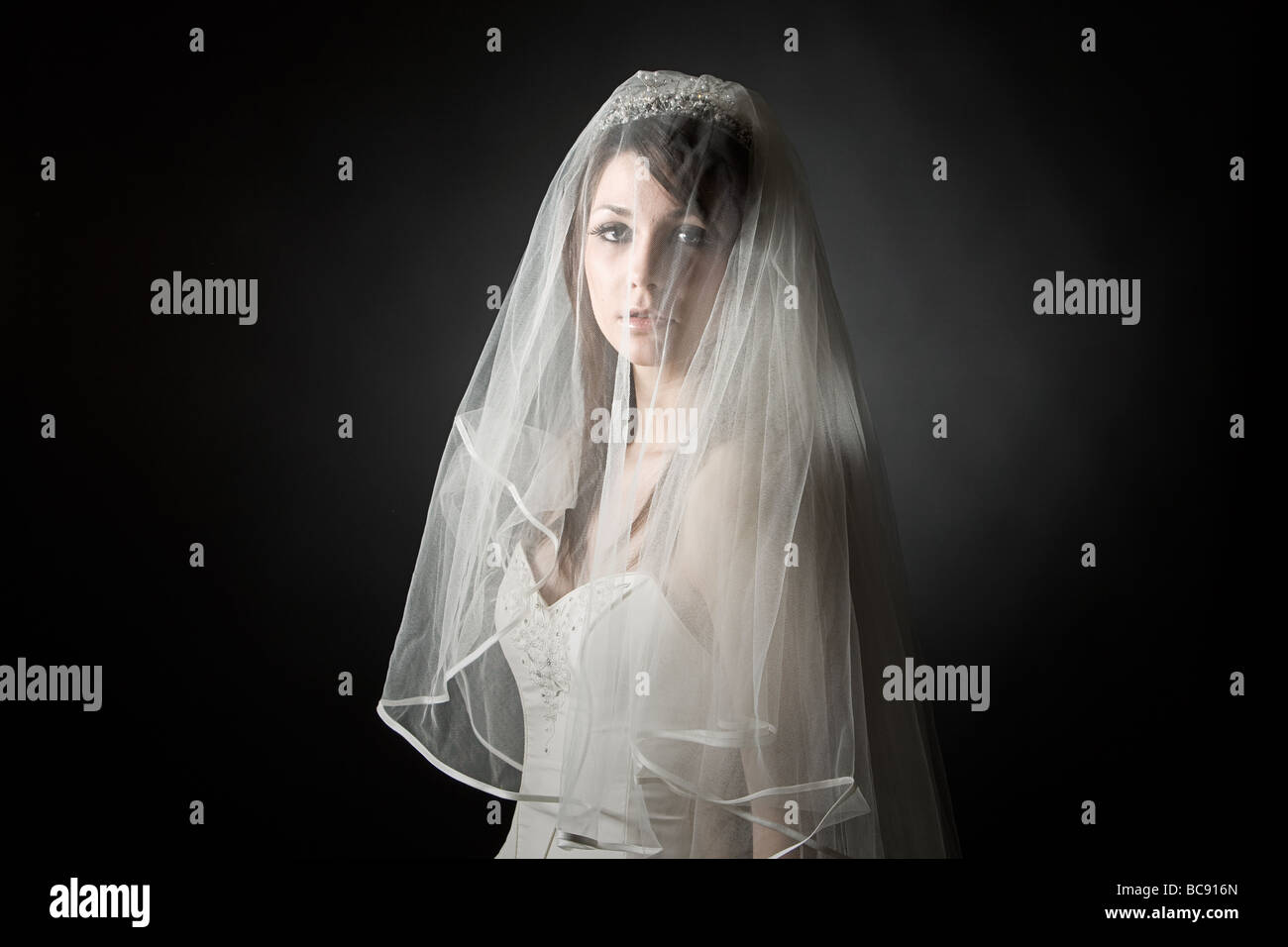 Shot of a Sad Teenage Bride Stock Photo - Alamy