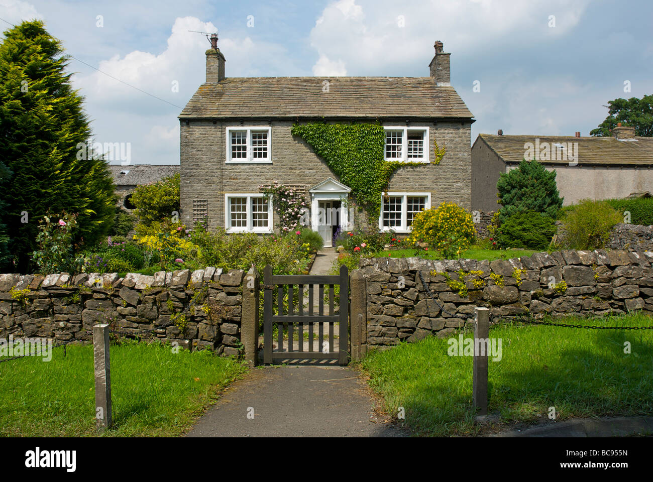 Cottage in the village of Newsholme, near Barnoldswick, Lancashire ...