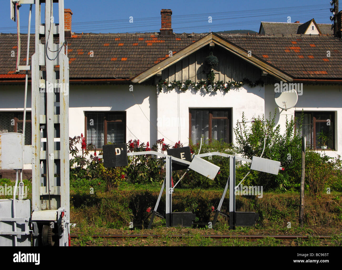 Steam train crossing road signs hi-res stock photography and images - Alamy