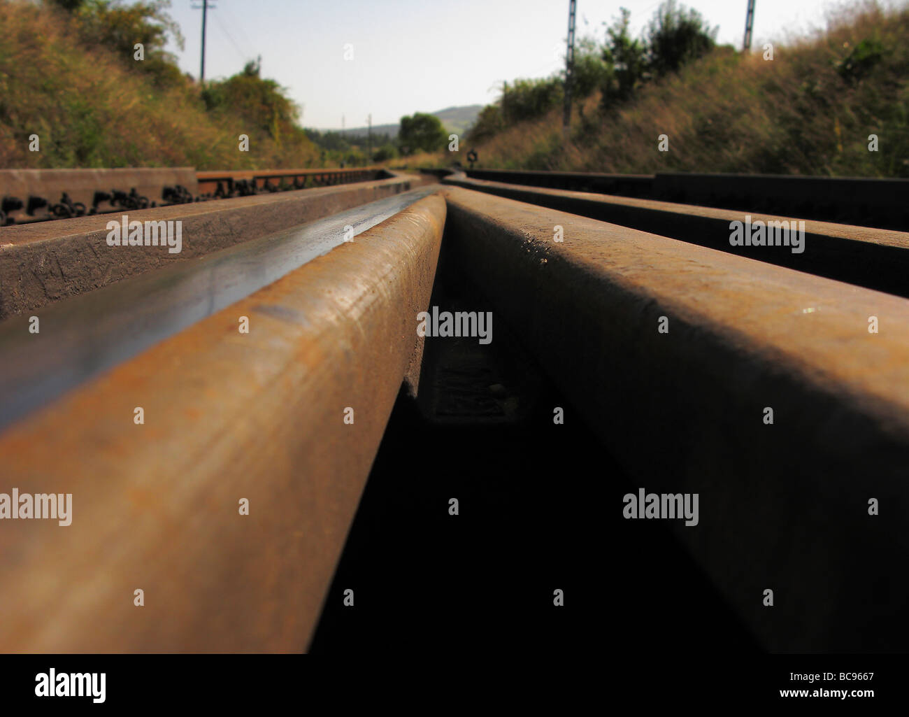 Steam train crossing road signs hi-res stock photography and images - Alamy