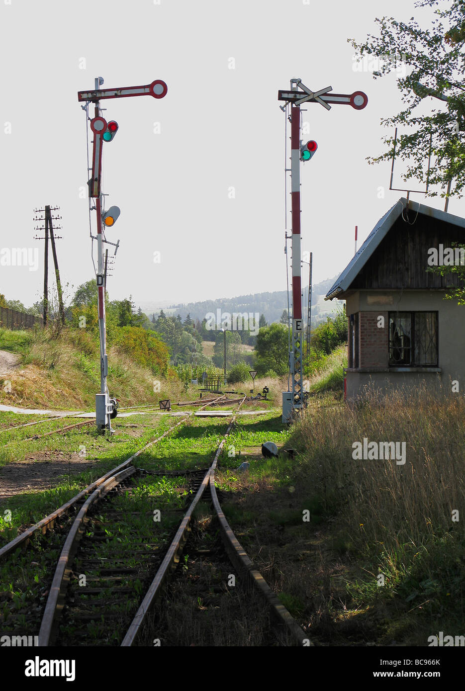 Steam train crossing road signs hi-res stock photography and images - Alamy