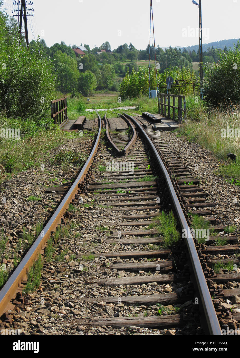 Steam train crossing road signs hi-res stock photography and images - Alamy