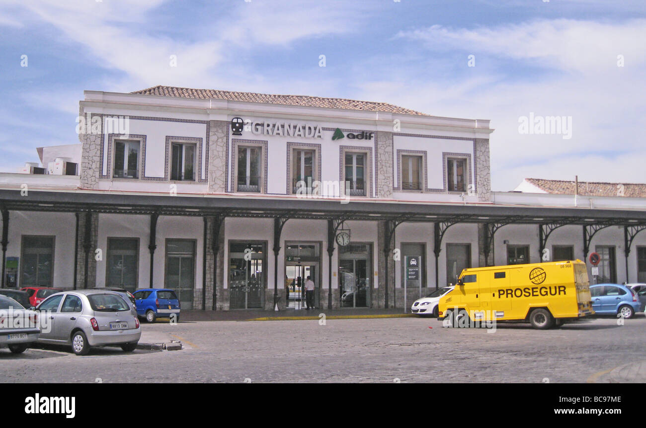 GRANADA, Spain. The railway station Stock Photo - Alamy