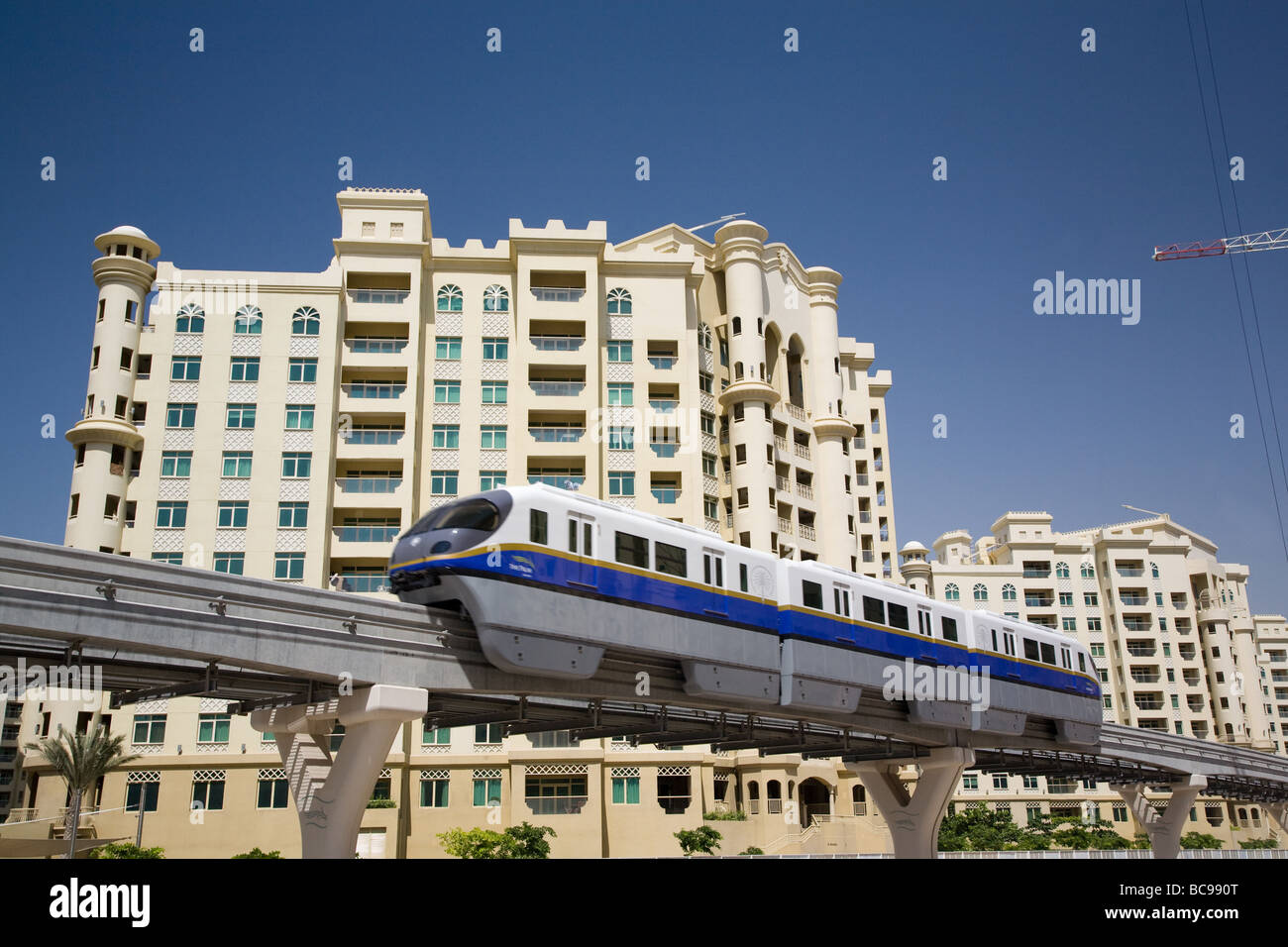 Dubai Palm Jumeirah Monorail Train Track UAE Stock Photo - Alamy
