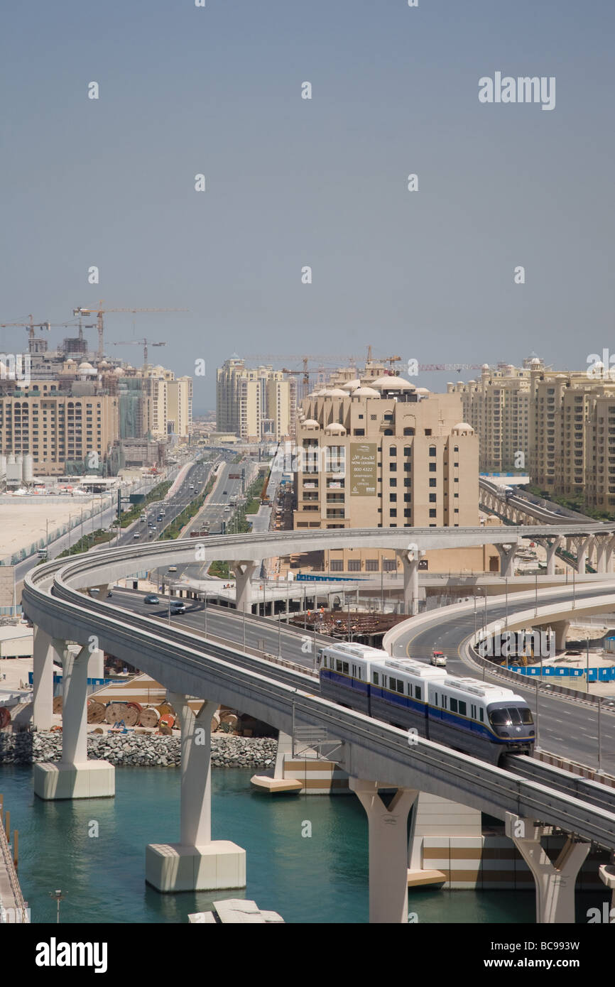 Dubai Palm Jumeirah Monorail Train Track UAE Stock Photo - Alamy