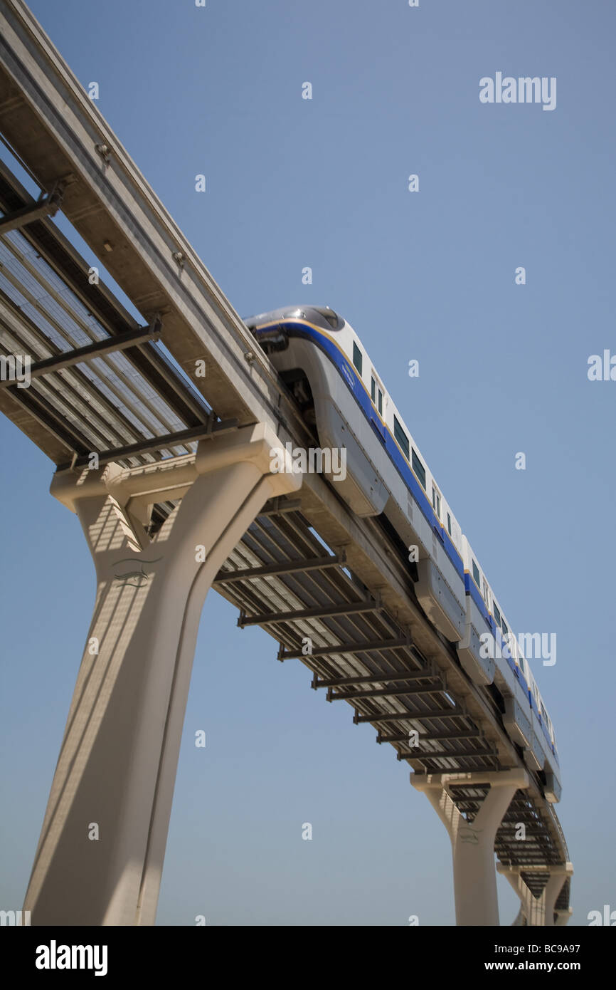 Dubai Palm Jumeirah Monorail Train and Track UAE Stock Photo - Alamy