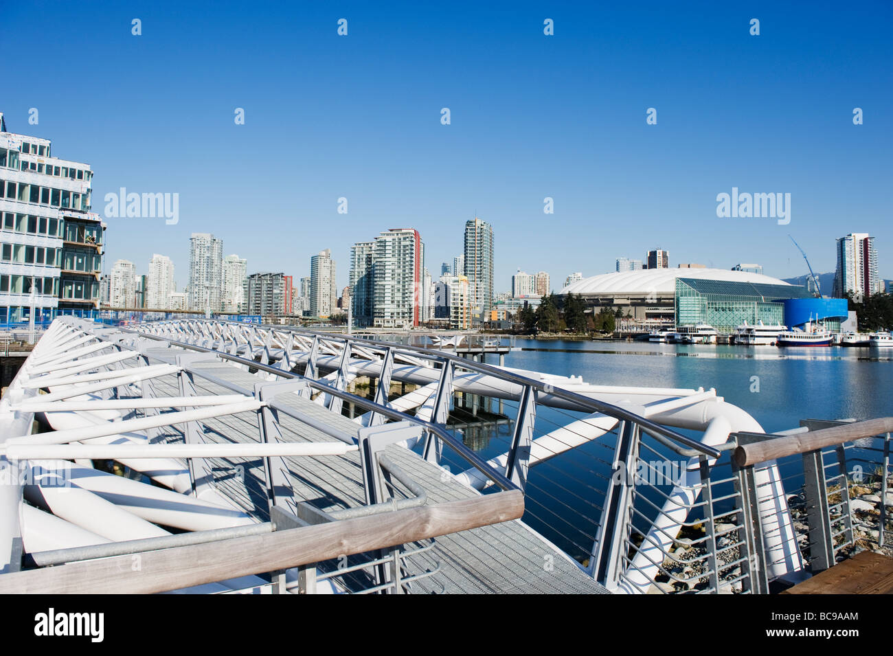 BC Place Stadium on the waterfront of False Creek Vancouver British Columbia Canada Stock Photo ...