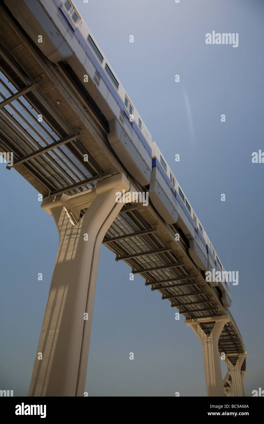 Dubai Palm Jumeirah Monorail Train and Track UAE Stock Photo - Alamy