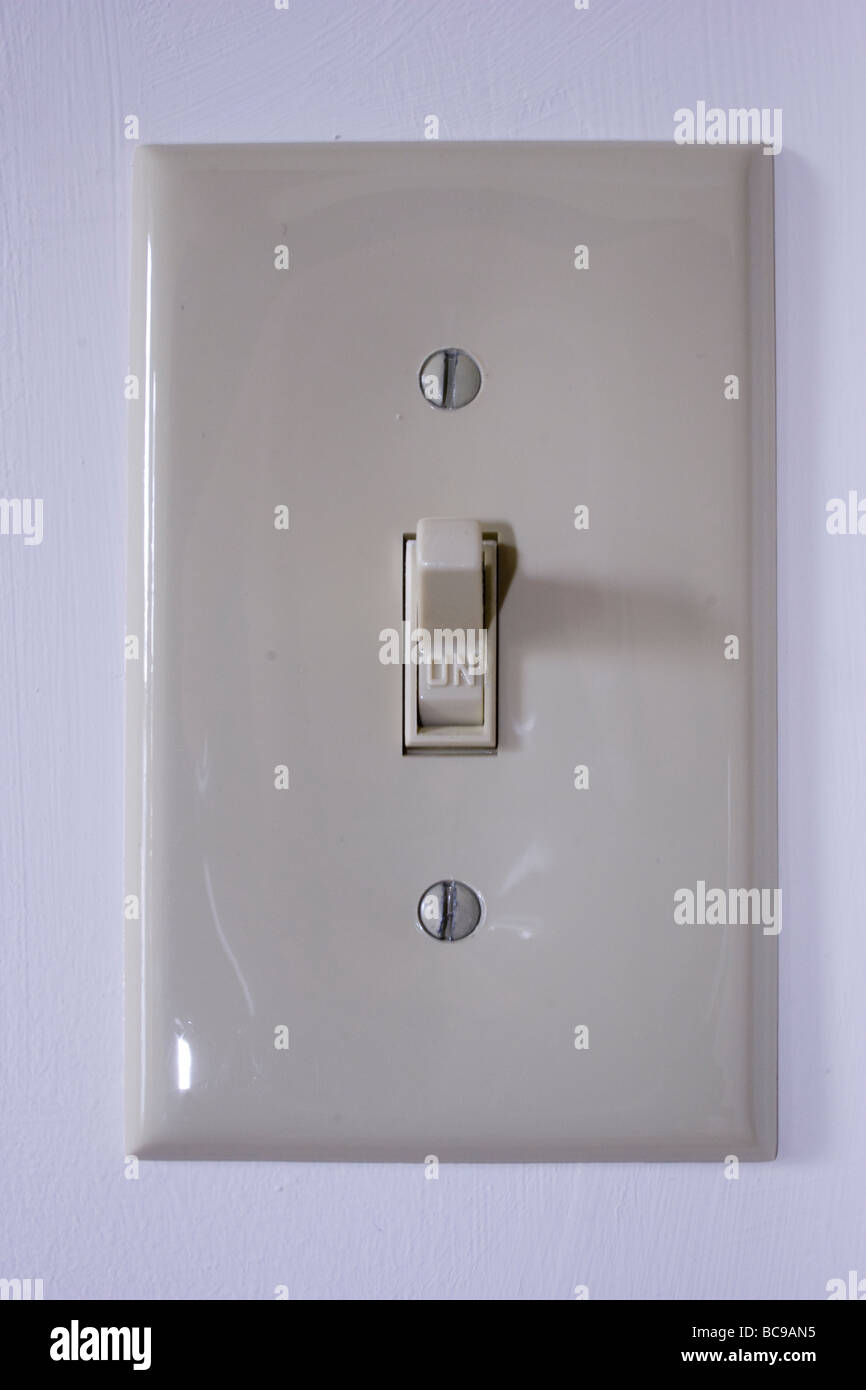single pole wall light switch Stock Photo - Alamy