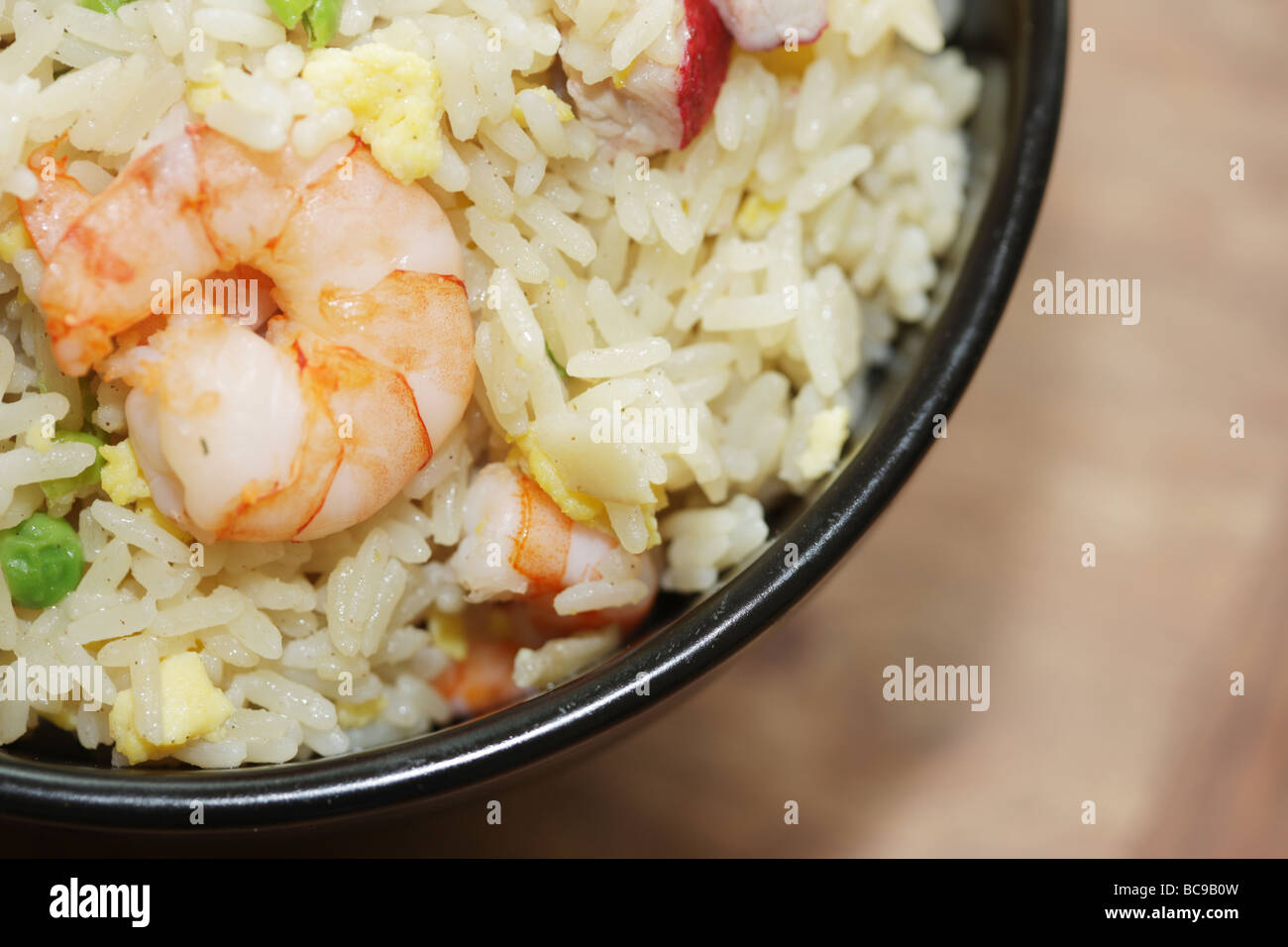 Bowl of Authentic Chinese Or Asian Style Special Fried Rice With Pork ...