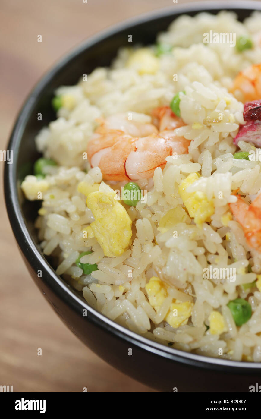 Bowl of Authentic Chinese Or Asian Style Special Fried Rice With Pork ...