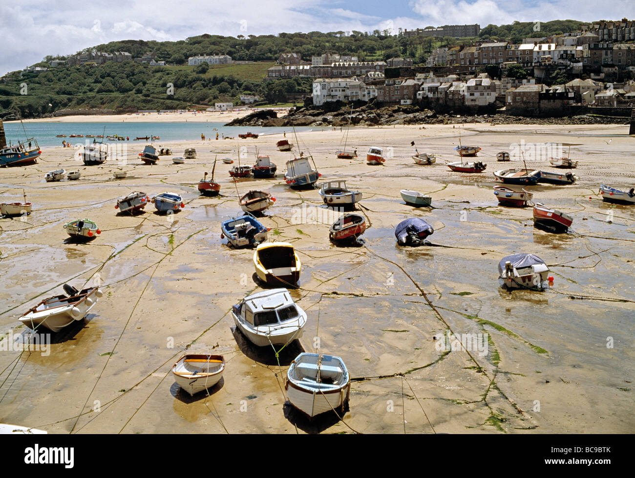 Low tide at St Ives, Cornwall England, UK Stock Photo - Alamy