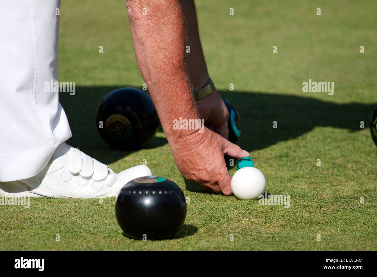 Lawn bowls match at Colemans Hatch East Sussex Stock Photo - Alamy